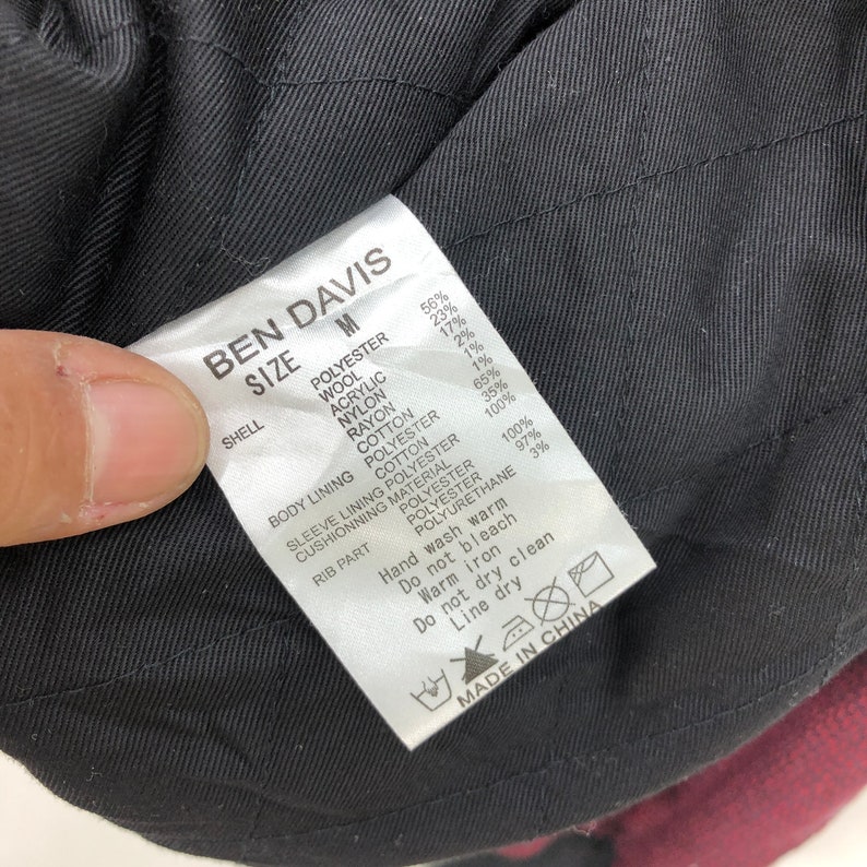 Vintage Ben Davis Bomber Jacket 90s Ben Davis Tweed Varsity - Etsy