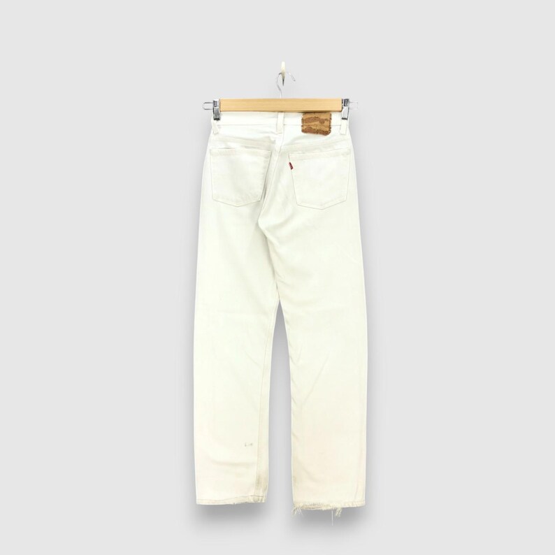 W26 Vintage Levi's 501 White Jeans 90s Levis Womens High Waisted Pants ...