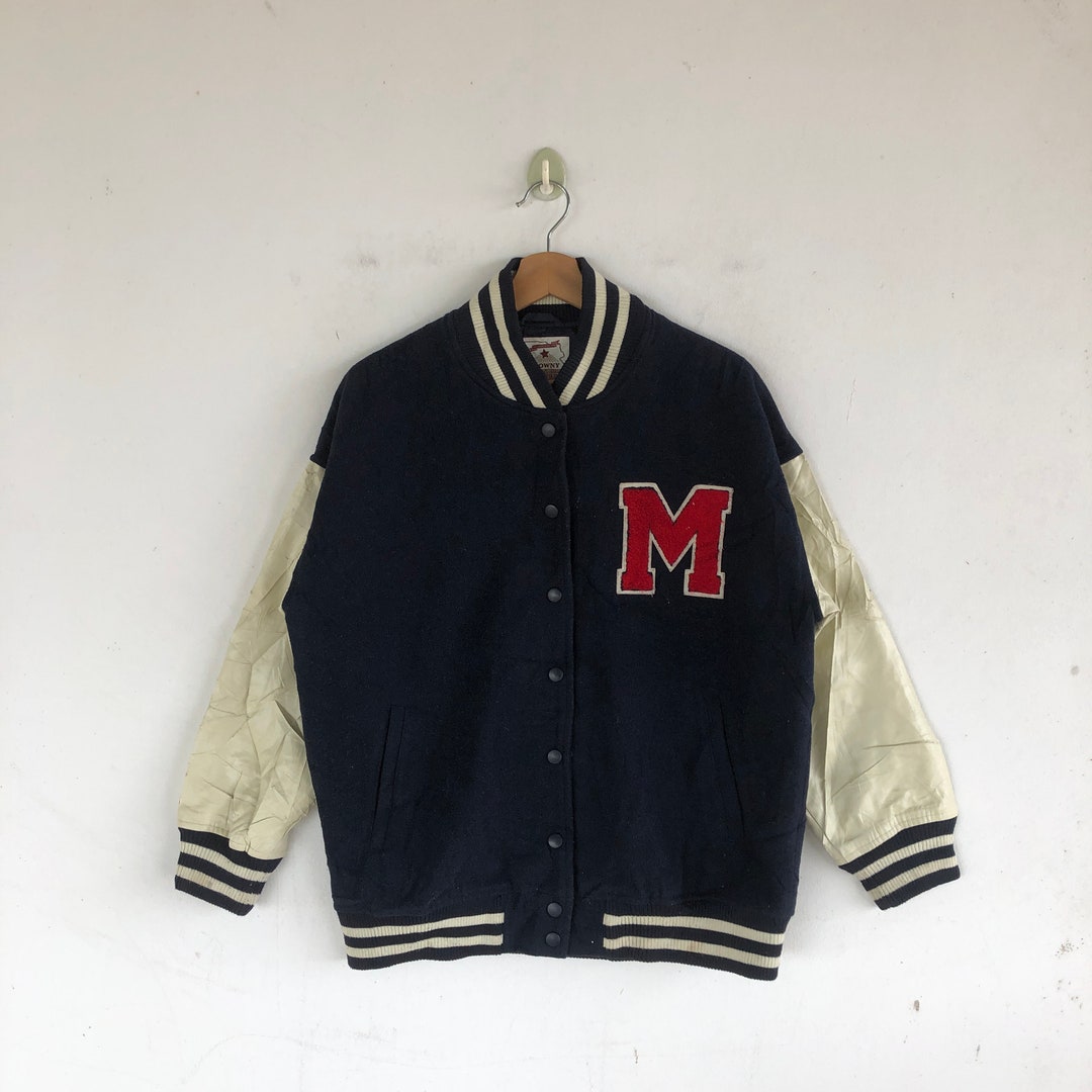 Vintage Japanese Varsity Jacket Japanese Harajuku Cyberpunk Jacket Men ...