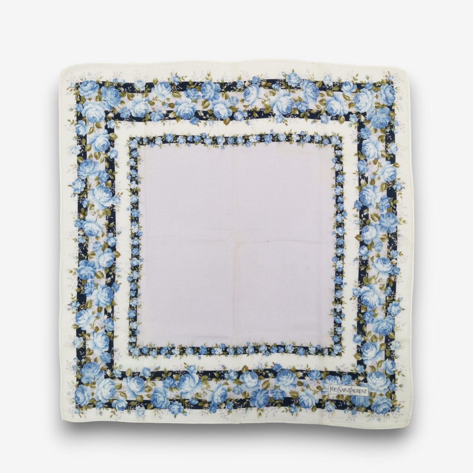Vintage Yves Saint Laurent Handkerchief YSL Floral Bandana Pocket ...