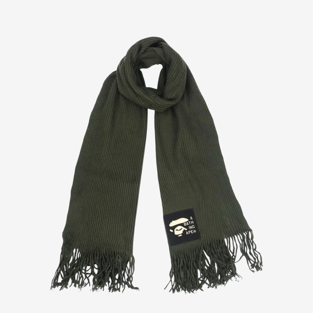 Vintage A Bathing Ape Lambswool Scarf Bathing Ape Wool Scarves Japanese ...