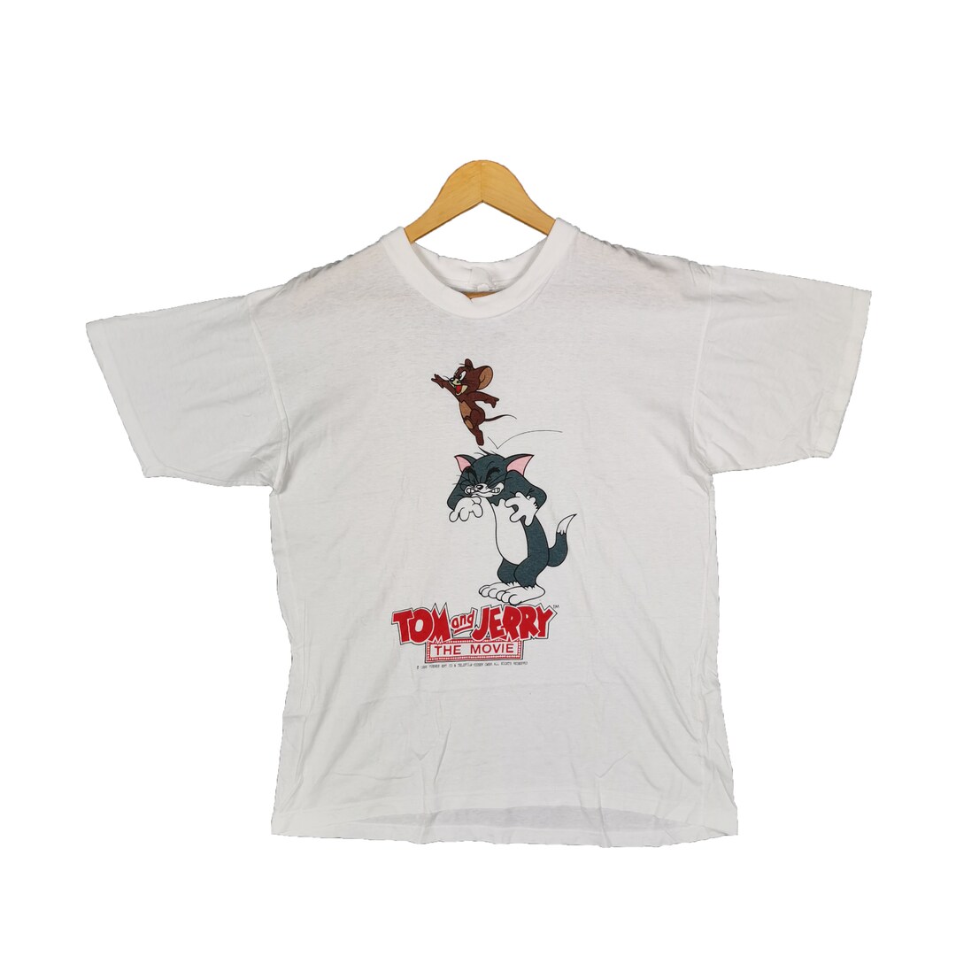 Vintage Tom & Jerry T-shirt 90s Tom and Jerry Cartoon Tee Large Vintage ...