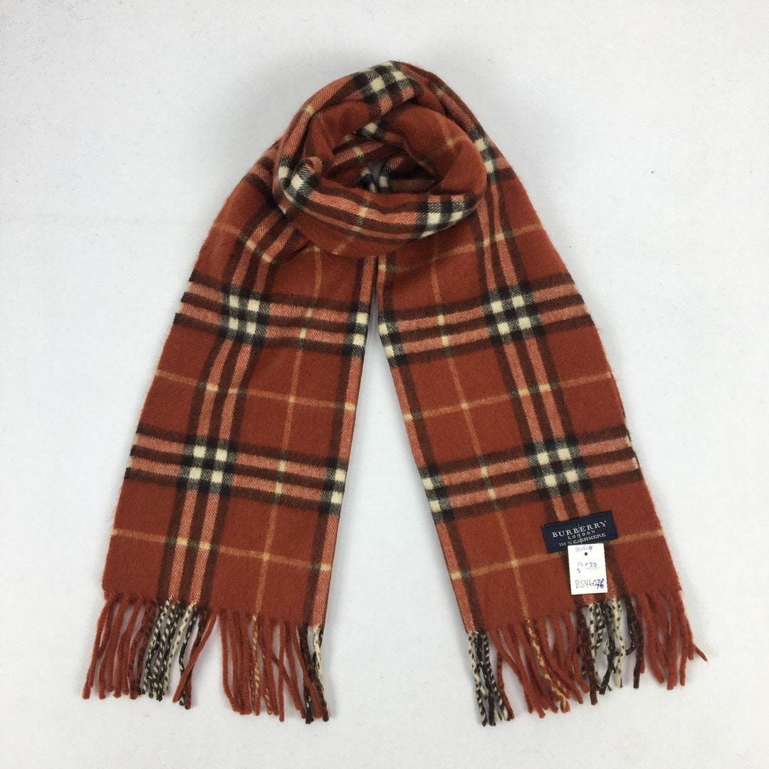 Vintage Burberry Scarf Muffler Wool Cashmere Wrap Shawl Accessories ...