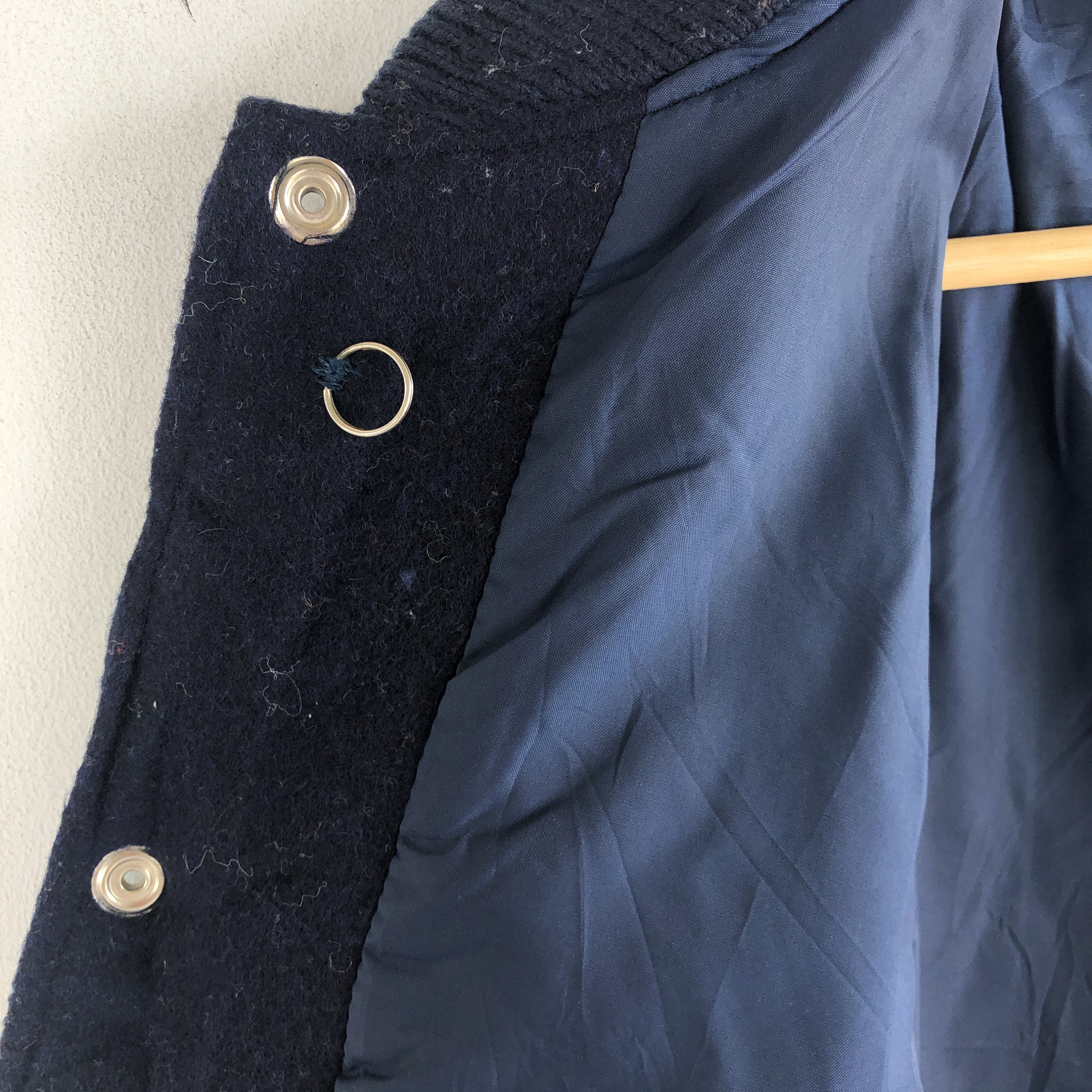 Vintage Japanese Varsity Jacket 90s Winter Stadium Wool Jacket Small ...