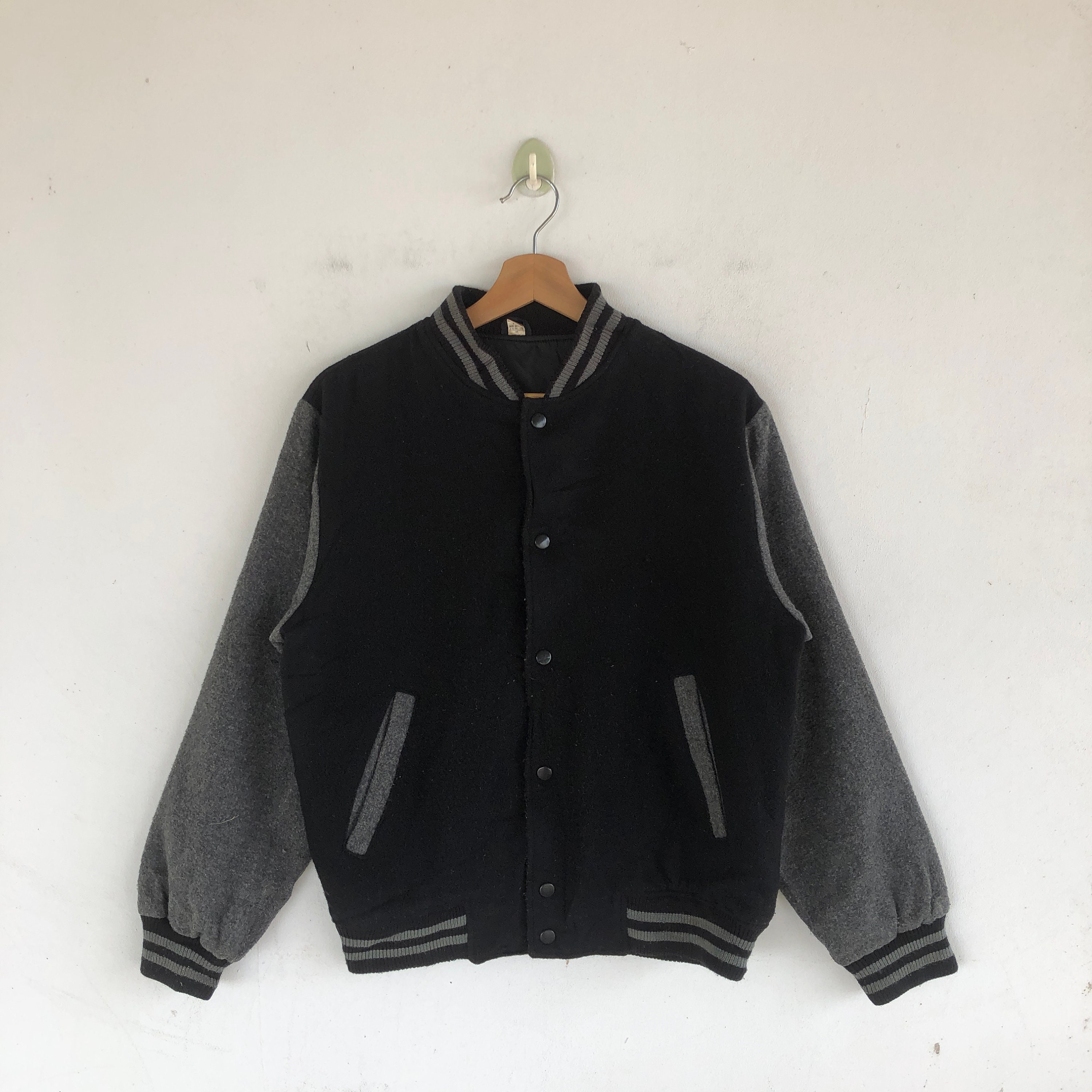 Vintage Japanese Varsity Wool Jacket 90s Bomber Harajuku - Etsy