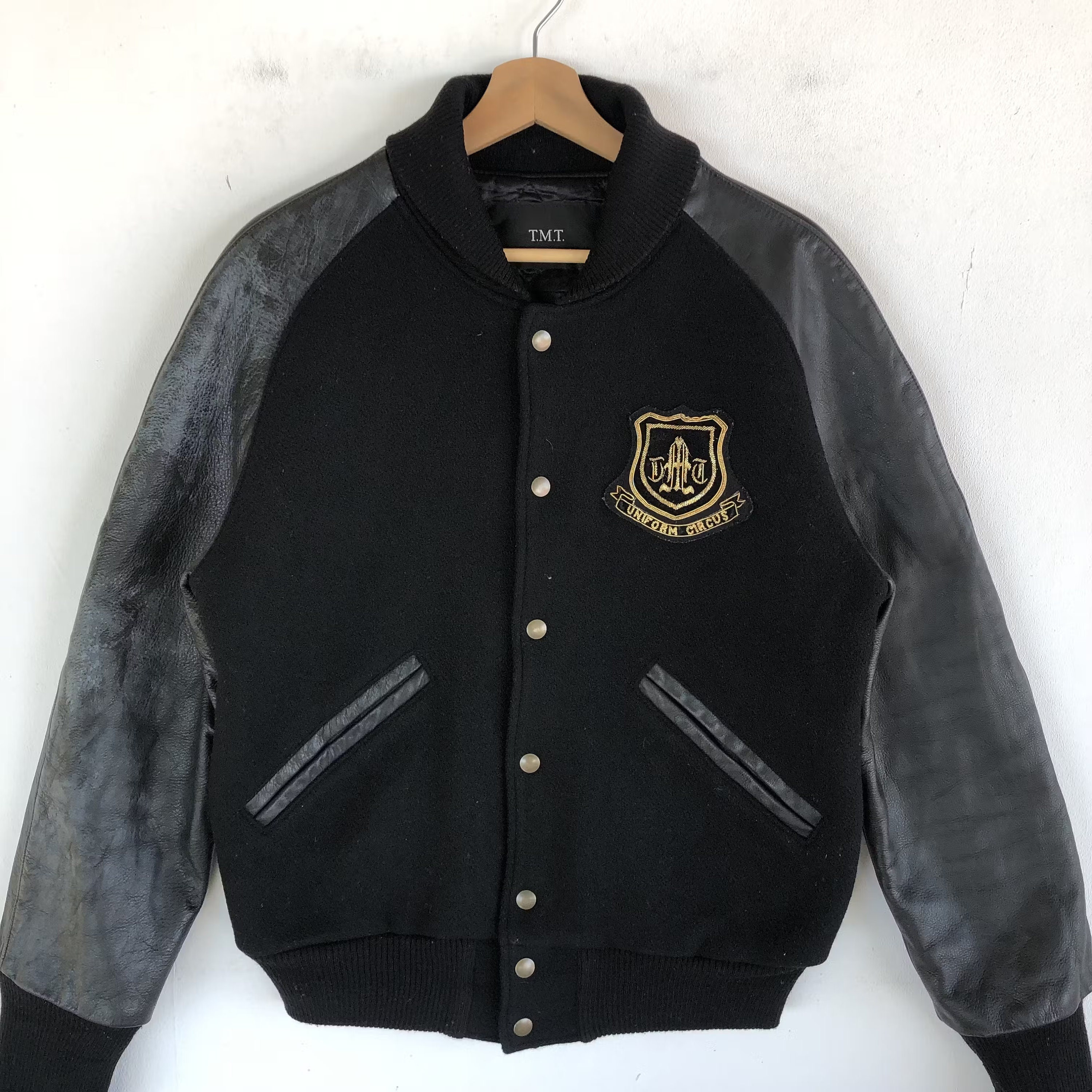 90s Vintage TMT Varsity Jacket TMT Letterman Jacket Womens Wool Jacket ...