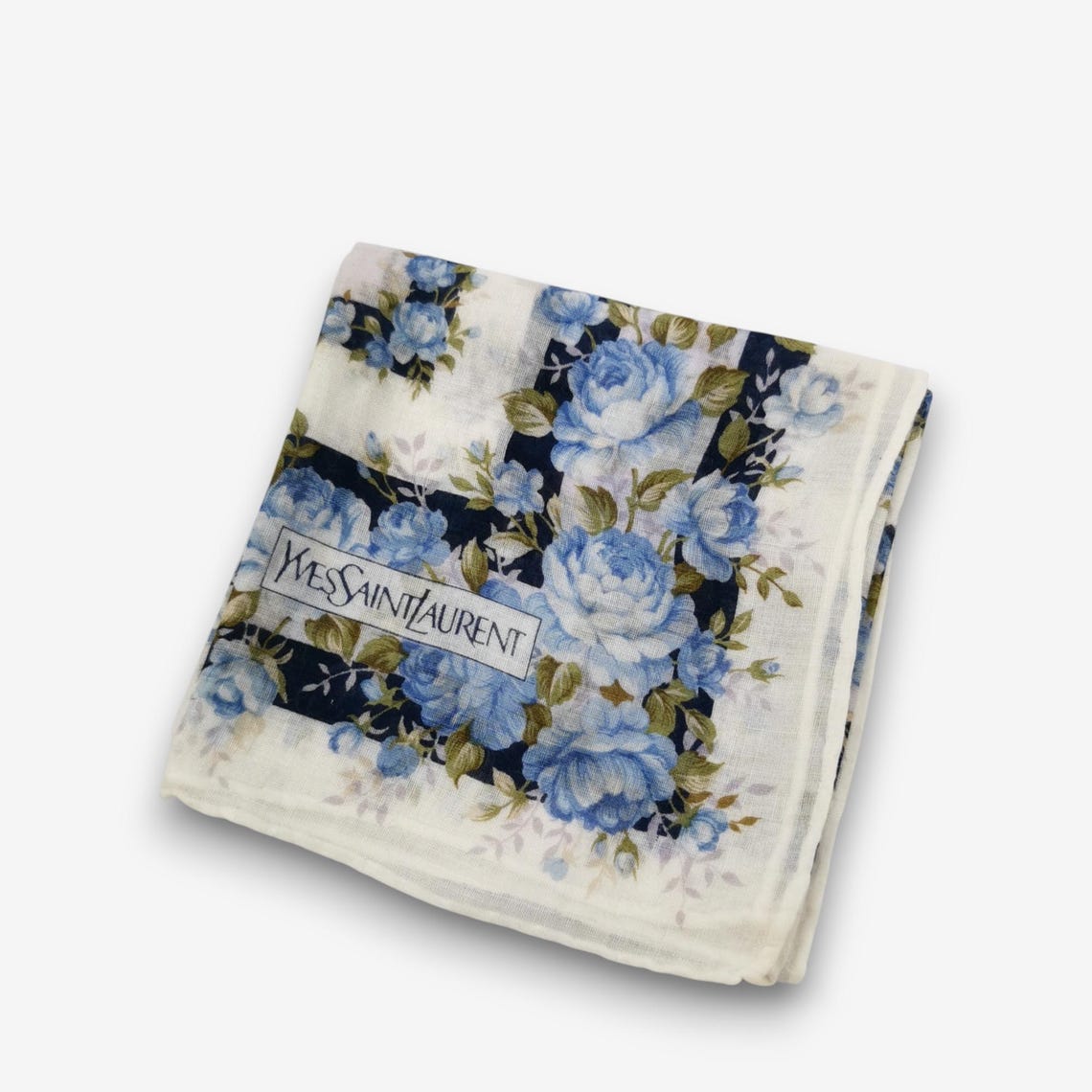 Vintage Yves Saint Laurent Handkerchief YSL Floral Bandana Pocket ...
