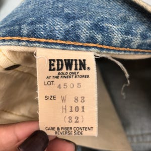 Size 30x34 Vintage Edwin 505x Selvedge Distressed Jeans 90s Edwin Women High Rise Pants Edwin ...