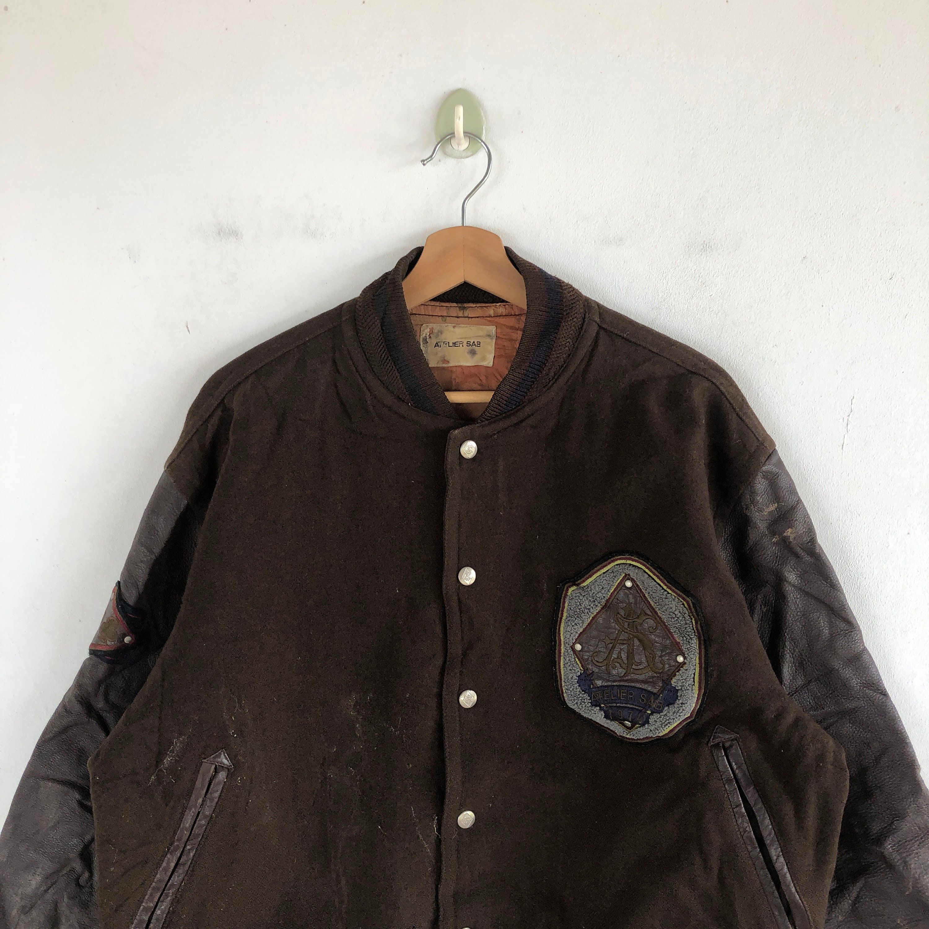 Vintage Atelier Sab Varsity Jacket Embroidery Letterman Jacket - Etsy