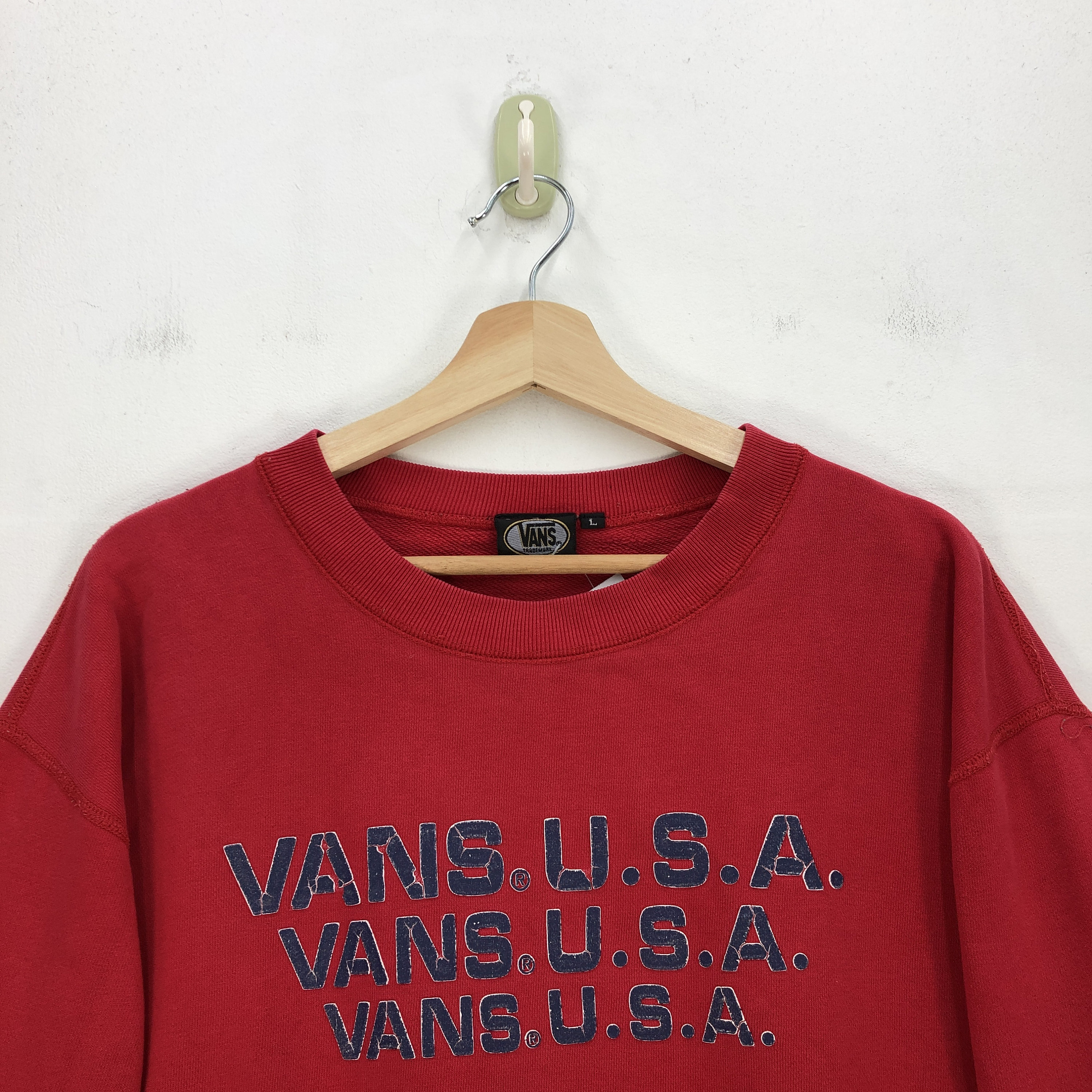 Vintage VANS USA Sweatshirt Spell Out Vans Jumper Pullover Oversized ...