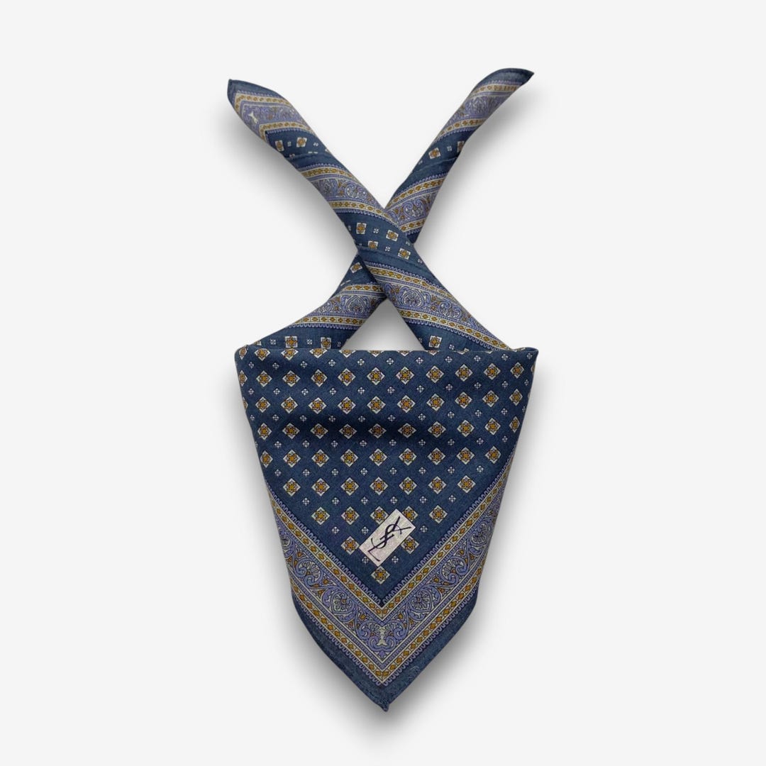 Vintage Yves Saint Laurent Handkerchief Authentic YSL Bandana Luxury ...