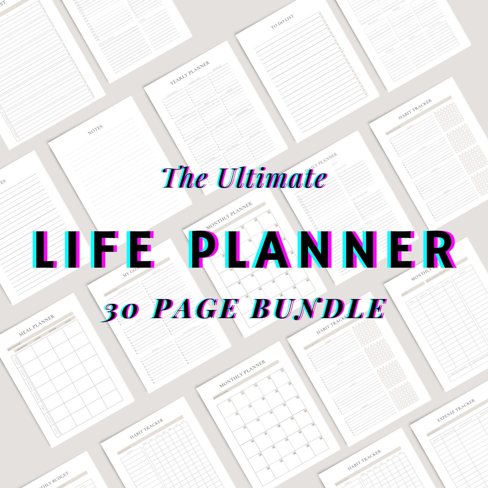 My Life Planner, the Ultimate Life Planner Bundle, 30 Pages, Daily ...
