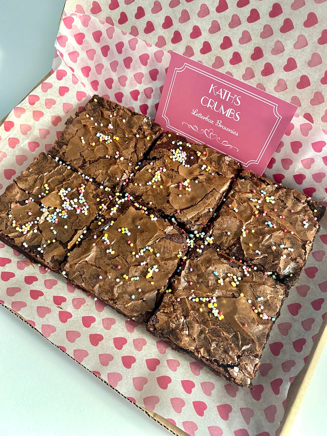 Letterbox Chocolate Brownies: Thank You Treat, Birthday Gift - Etsy UK