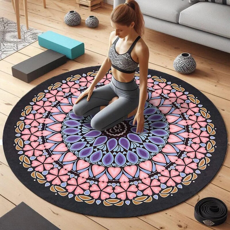 Round Yoga Mat - Etsy