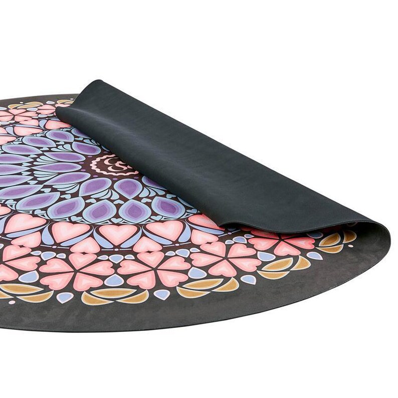 59-inch Round Suede Yoga Mat, Mandala Design, Meditation Mat, Circle ...