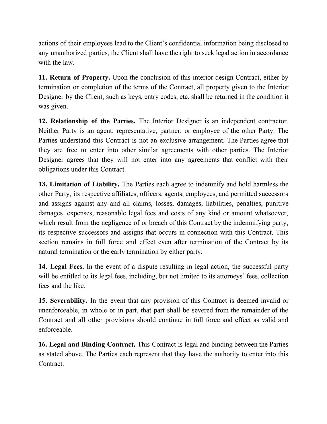 Interior Design Contract Interior Design Agreement Template - Etsy