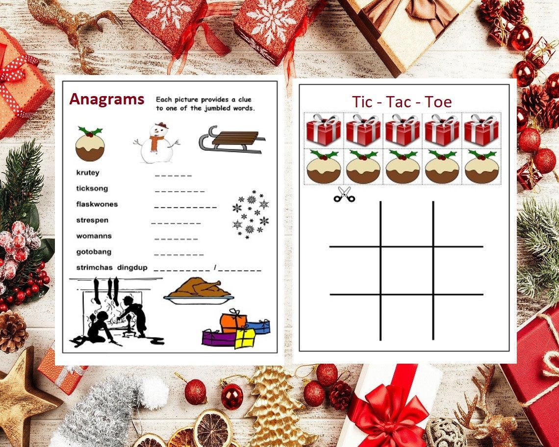 7 Christmas Printable Games for Kids Party Games for Adults | Etsy