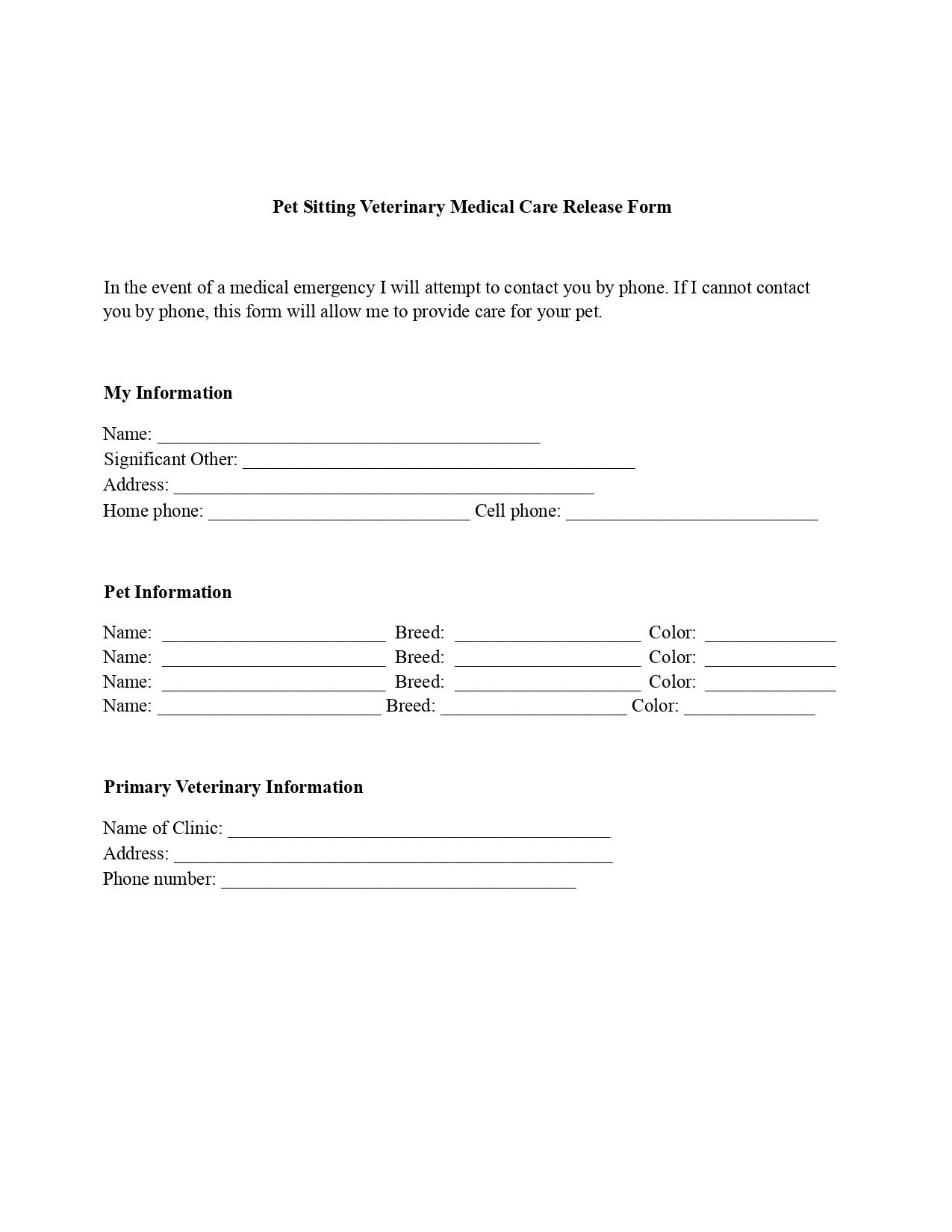 Dog Care Registration Form - Pet Boarding Forms - Dog Sitters and ...