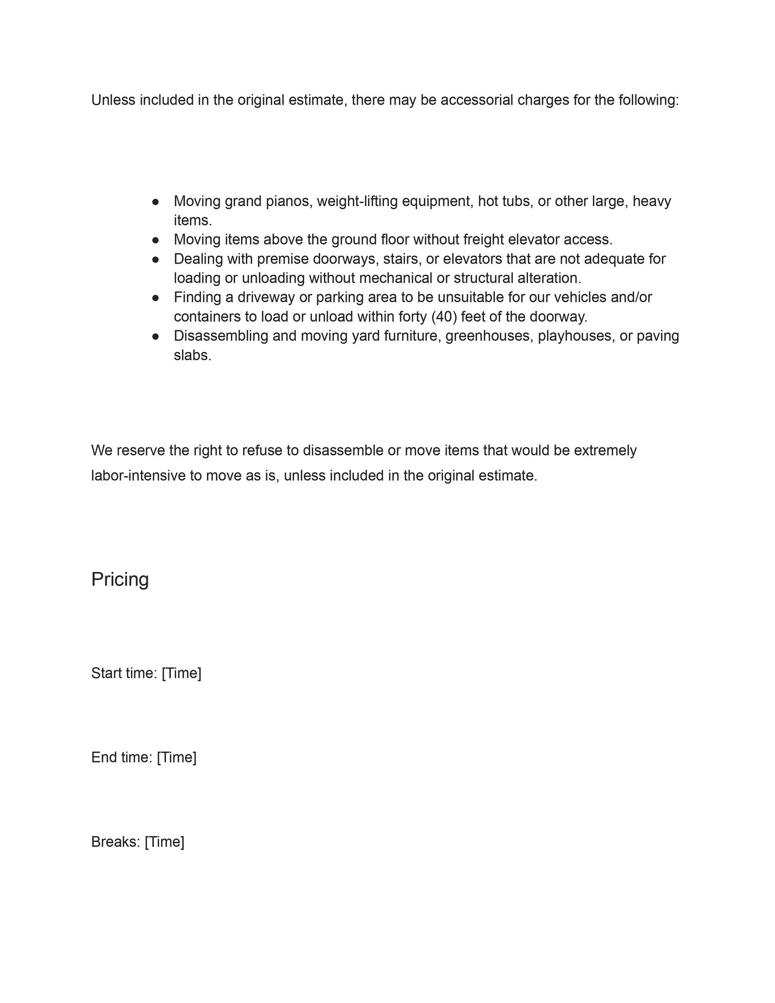 Moving Services Contract - Packaging and Moving Services Agreement ...