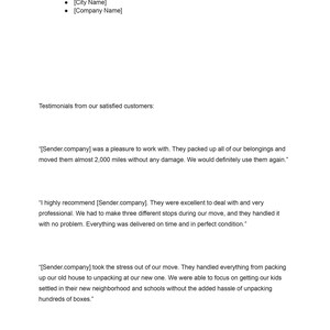 Moving Services Contract - Packaging and Moving Services Agreement ...