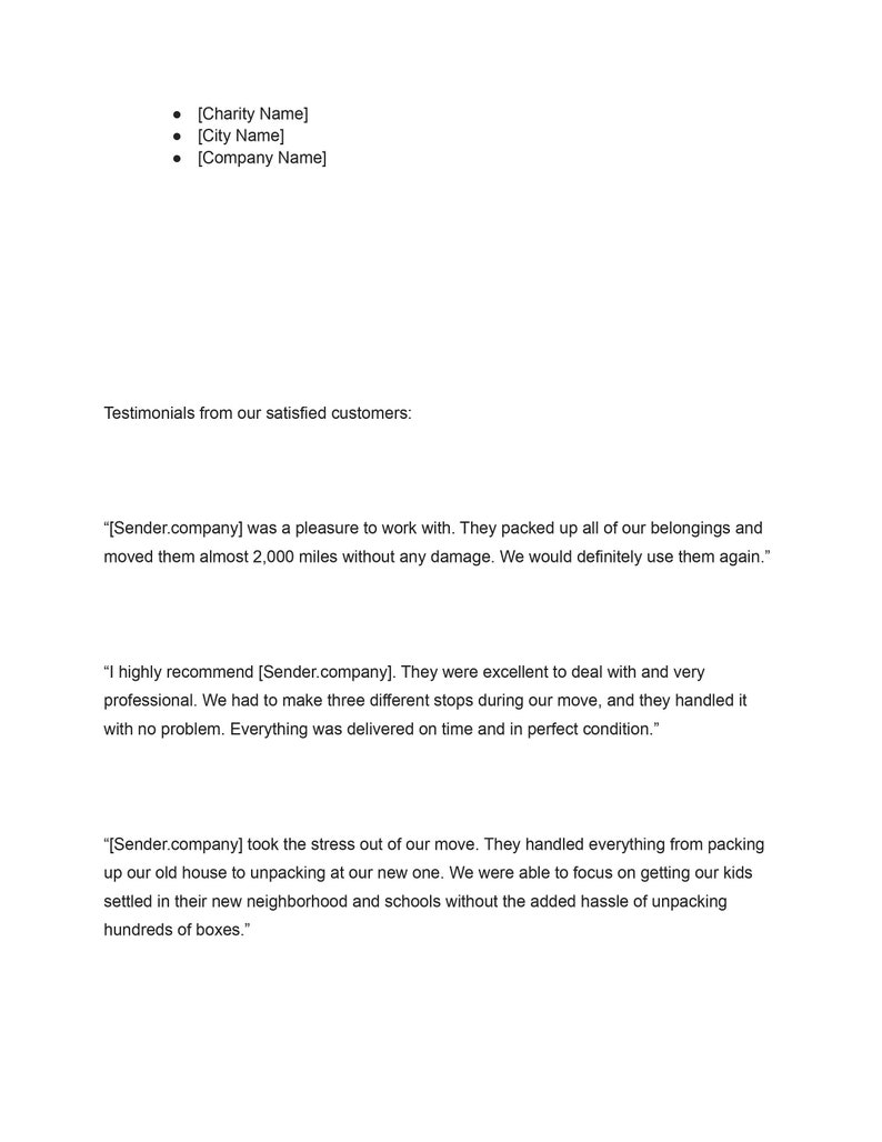 Moving Services Contract - Packaging and Moving Services Agreement ...