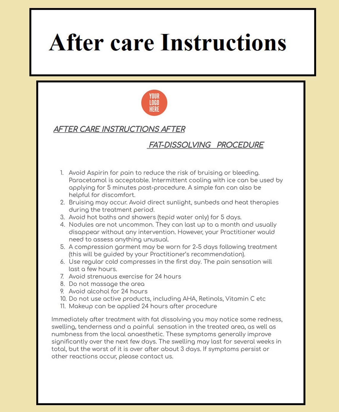 Fat Dissolving Consent and Consultation Forms Lipodissolve - Etsy UK