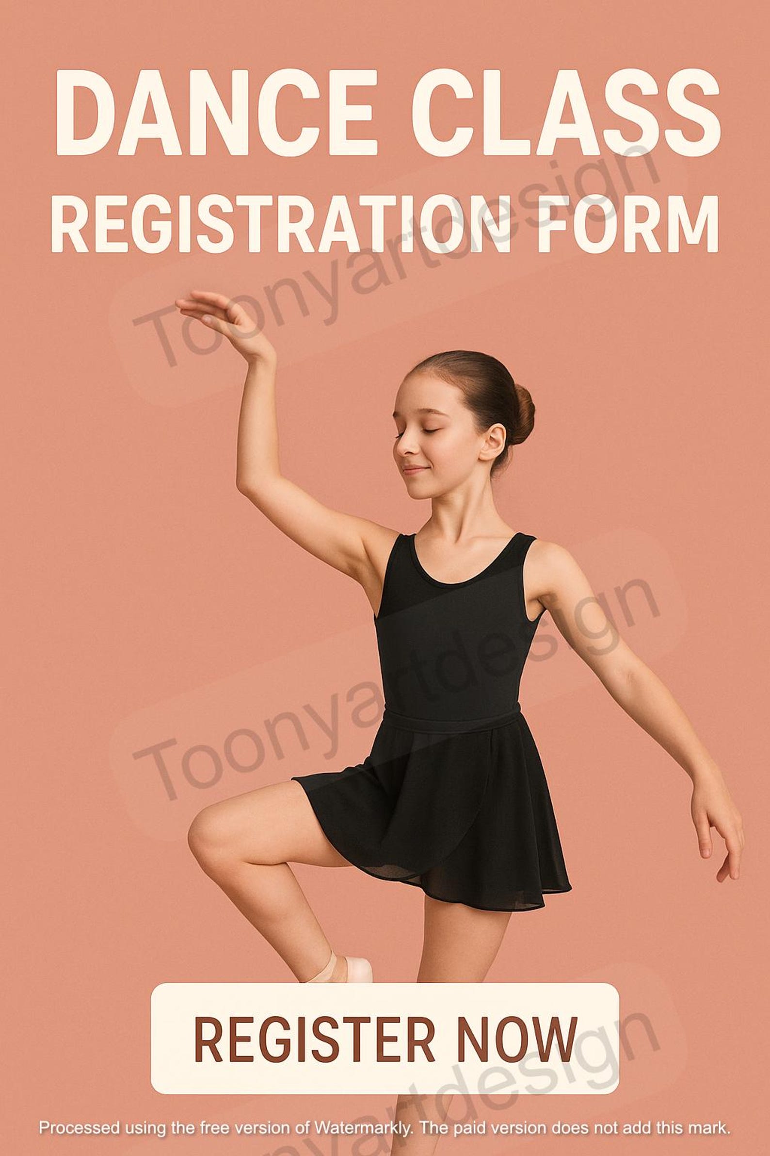 Dance Class Registration Form With Agreement - Dance Class Registration ...