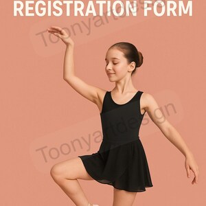 Dance Class Registration Form With Agreement - Dance Class Registration ...