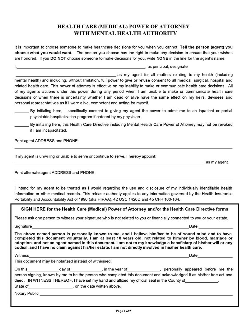 Editable Living Will Form, Living Will Template, Living Will ...