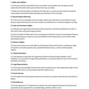 Prenuptial Agreement - Prenup Agreement - Prenup Form - Pre Marriage ...