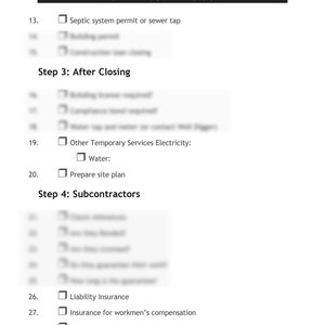 All-in-one New Home Construction Checklist - Building Planner and ...