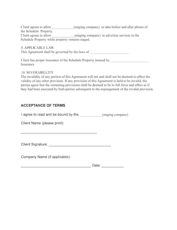 A Simple Home Staging Contract Home Staging Contract Template & How To