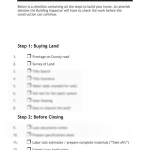 All-in-one New Home Construction Checklist - Building Planner and ...