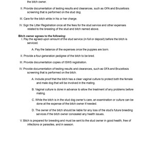 Dog Breeding Contract - Dog Stud Contract - Editable Files - PDF & Word ...
