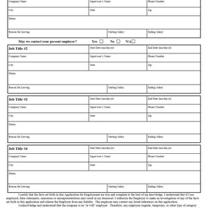 Job Application Form - New Employee Form - Job Application Template ...