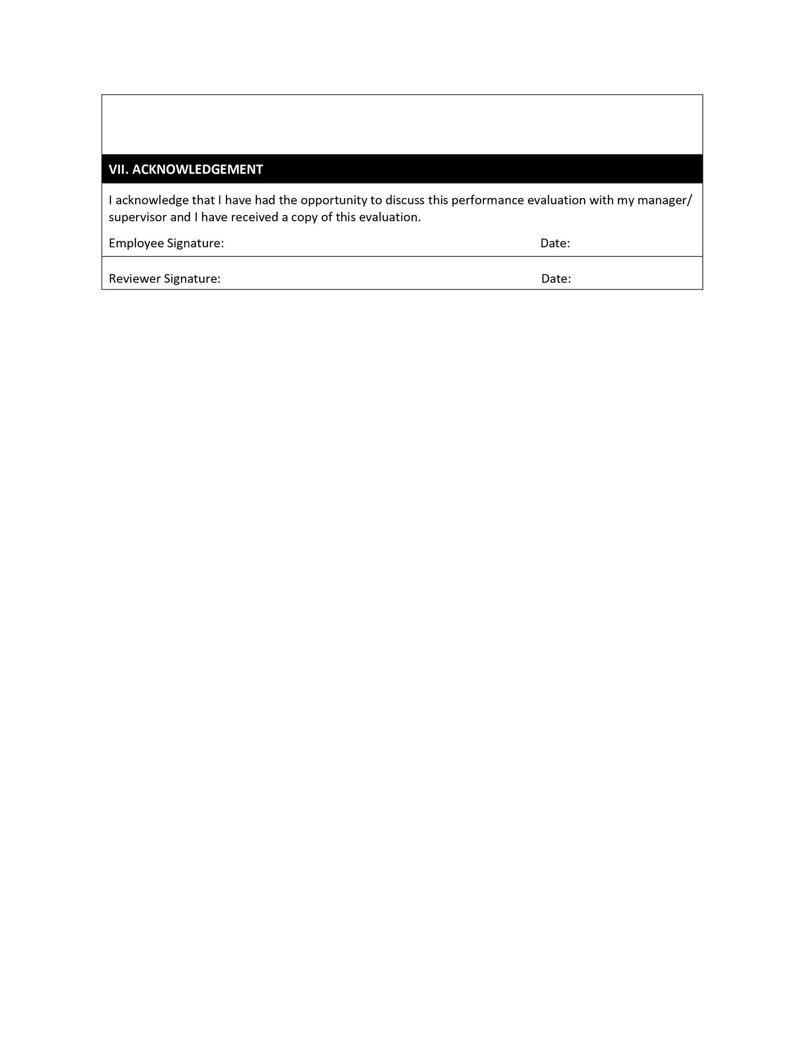 Performance Appraisal Form in Editable PDF Template - Employee ...