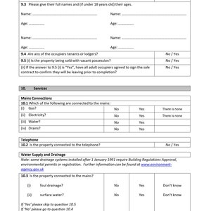 Real Estate Seller Questionnaire Form in PDF Format - Instantly ...