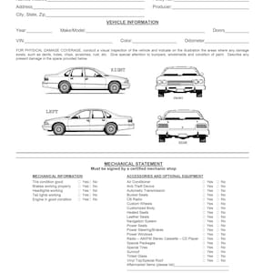 Visual Vehicle Inspection Report - Vehicle Inspection Worksheet ...