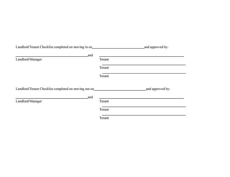 Landlord Tenant Walkthrough Checklist - PDF File - Available for ...