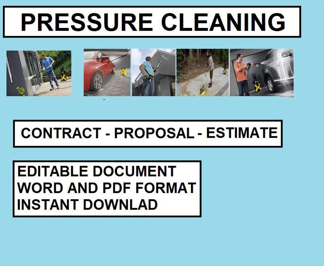 Pressure Cleaning Agreement︱ Power Washing Contract ︱ 12 Pages Contract ...