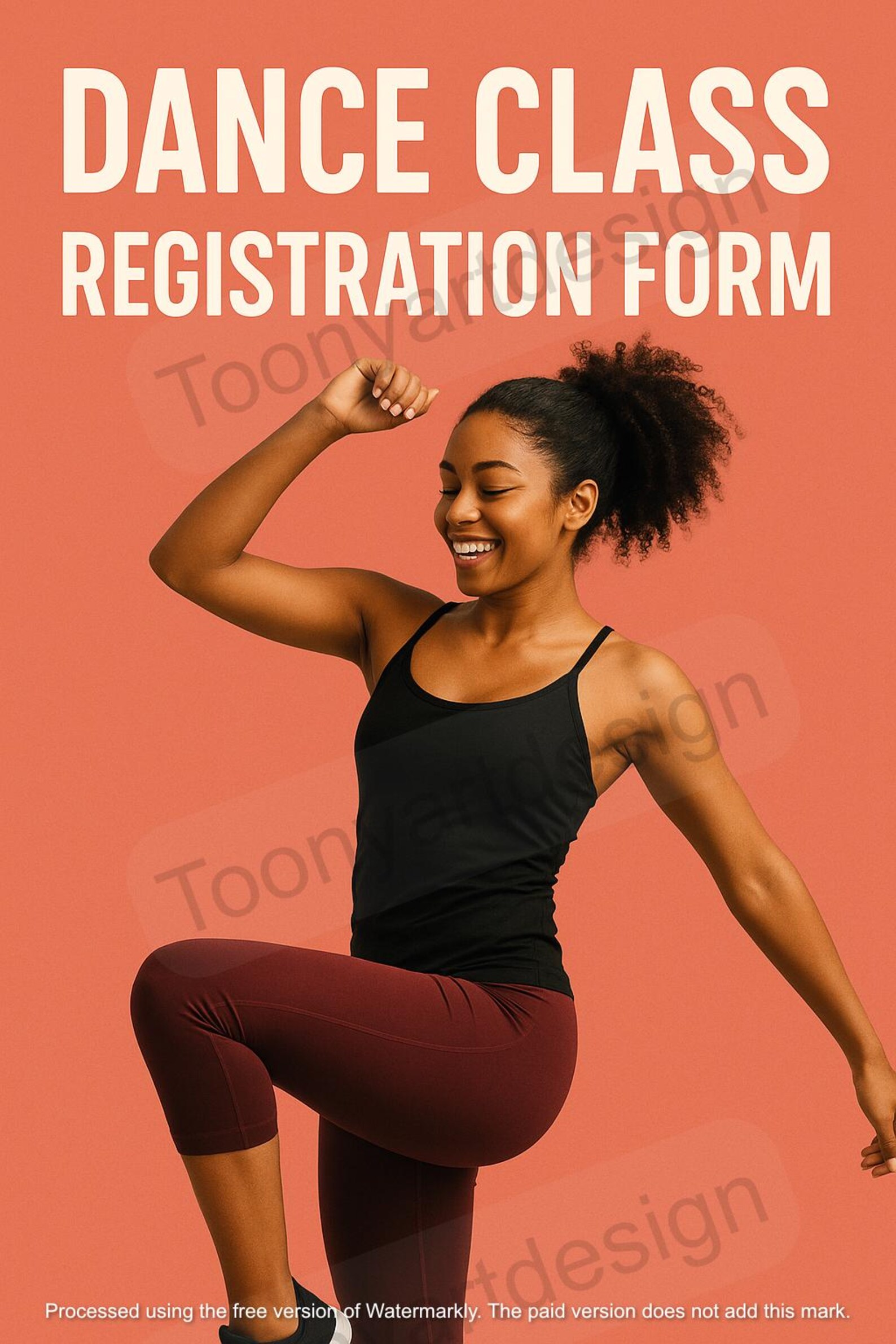 Dance Class Registration Form With Agreement - Dance Class Registration ...