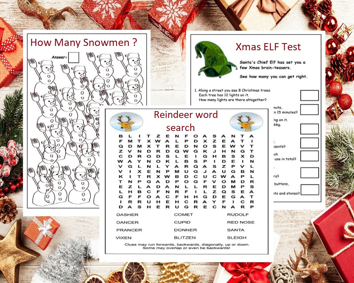7 Christmas Printable Games for Kids Party Games for Adults | Etsy