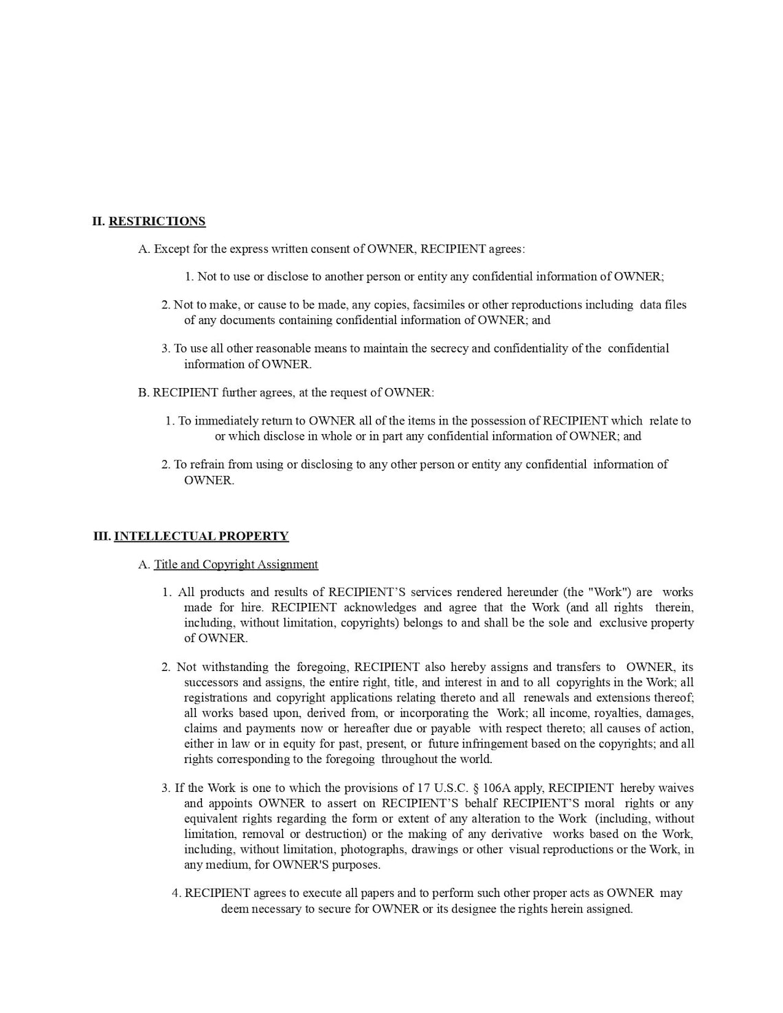 Non Disclosure Agreement Template - NDA Forms - NDA Template - Fillable ...