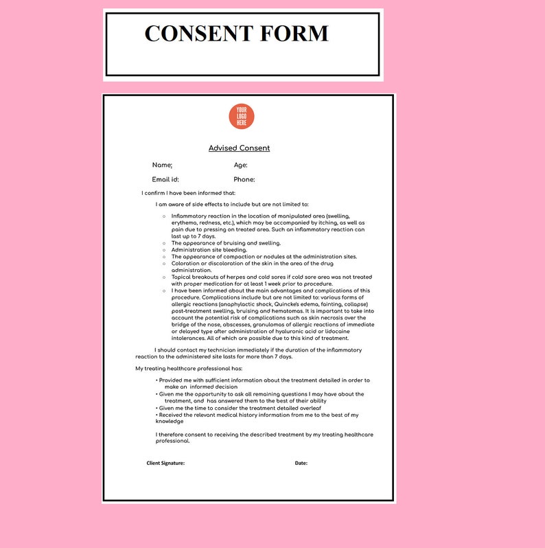 Hyaluron Pen Form Full Kit Template 100% Editable Template | Etsy