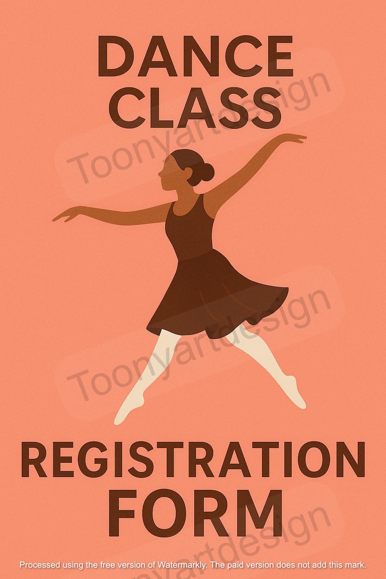 Dance Class Registration Form With Agreement - Dance Class Registration ...