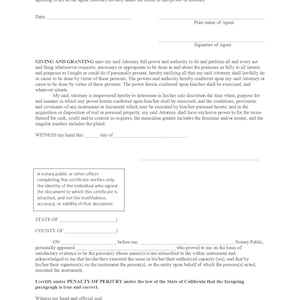 General Power of Attorney - POA - PDF File - Available for Instant ...