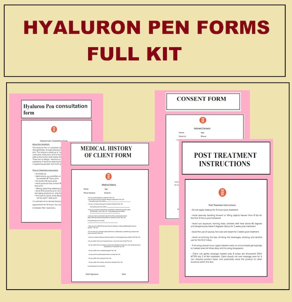 Hyaluron Pen Form Full Kit Template 100% Editable Template | Etsy