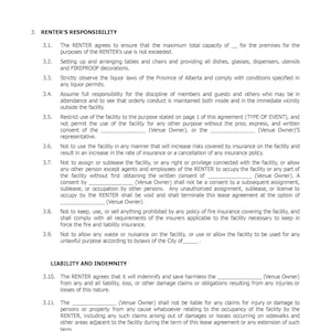 Facility Event Space Rental Agreement - Venue Rental Contract - Event ...