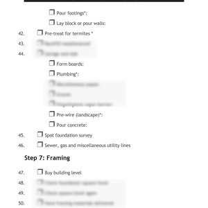 All-in-one New Home Construction Checklist - Building Planner and ...