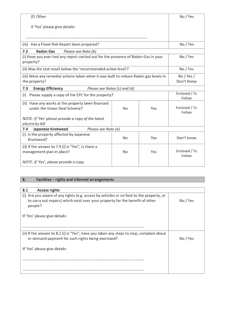 Real Estate Seller Questionnaire Form in PDF Format - Instantly ...